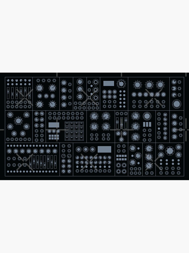 "Modular Synthesizer 2 Grey" Sticker for Sale by AtomicMalibu | Redbubble