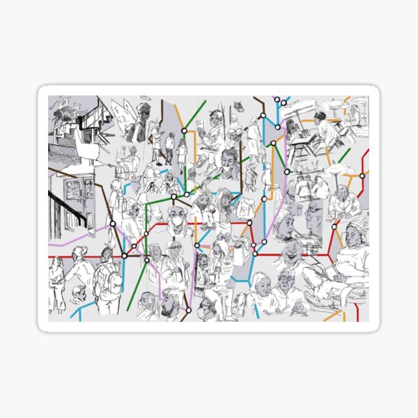 "London Underground " Sticker for Sale by ravencomicsuk | Redbubble