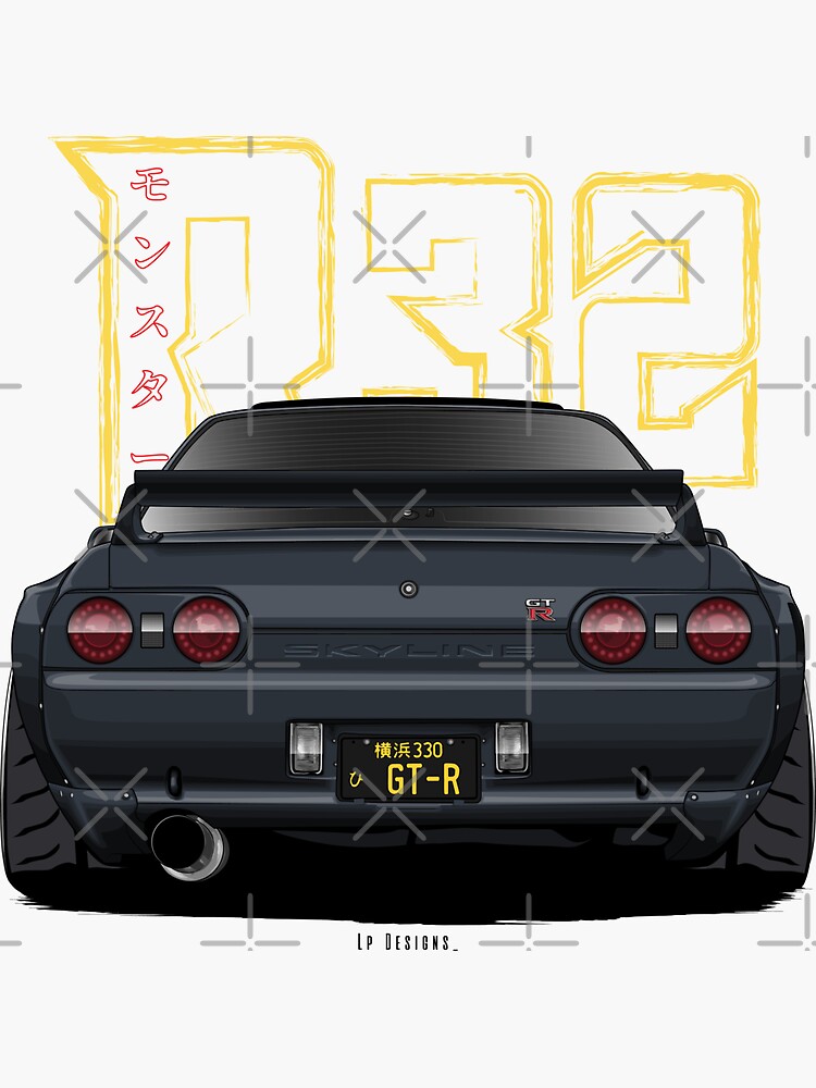 "Skyline GT-R R32" Sticker for Sale by lpdesigns1 | Redbubble