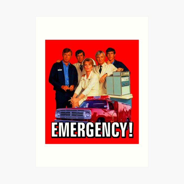 "Retro Vintage 70s EMERGENCY! Cast Tribute" Art Print for Sale by ...