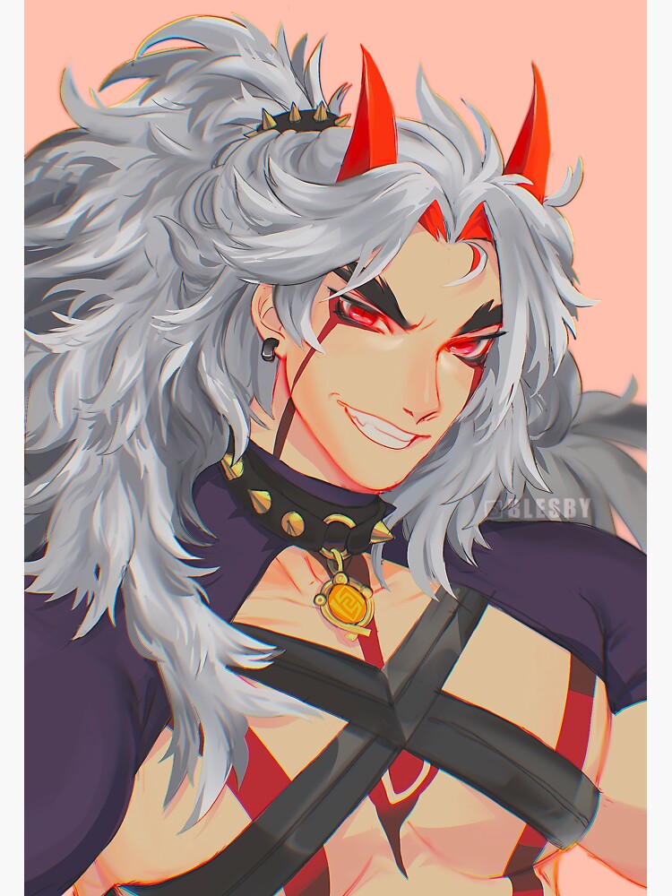 "Arataki Itto" Sticker by BlesbyArts | Redbubble