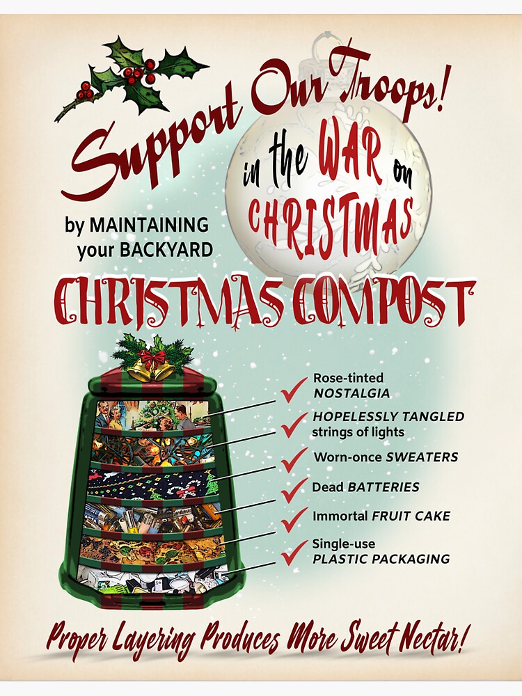 "Christmas Compost - The War on Christmas" Sticker for Sale by ...