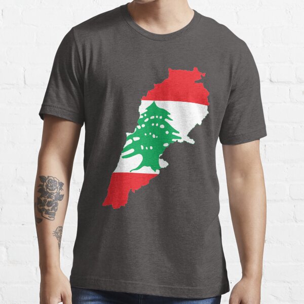 "Lebanon Flag Map" T-shirt for Sale by limitlezz | Redbubble | al ...