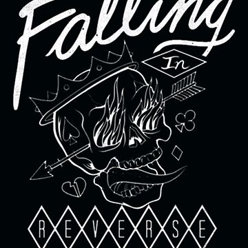 "Falling In Reverse Official Merchandise Flame Skull " Sticker for Sale ...