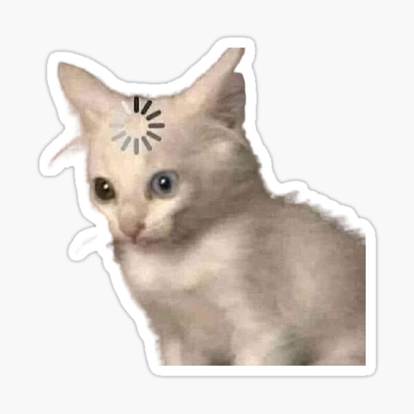 Pegatina «Carga de gato» de CattosMemes | Redbubble