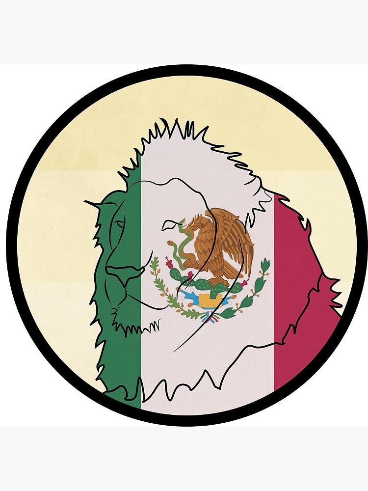 "Mexico Lion Flag" Art Print for Sale by ASleepingForest | Redbubble