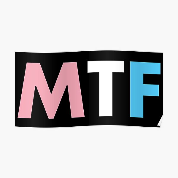 "MTF Transgender Flag Colors - Male To Female" Poster for Sale by ...