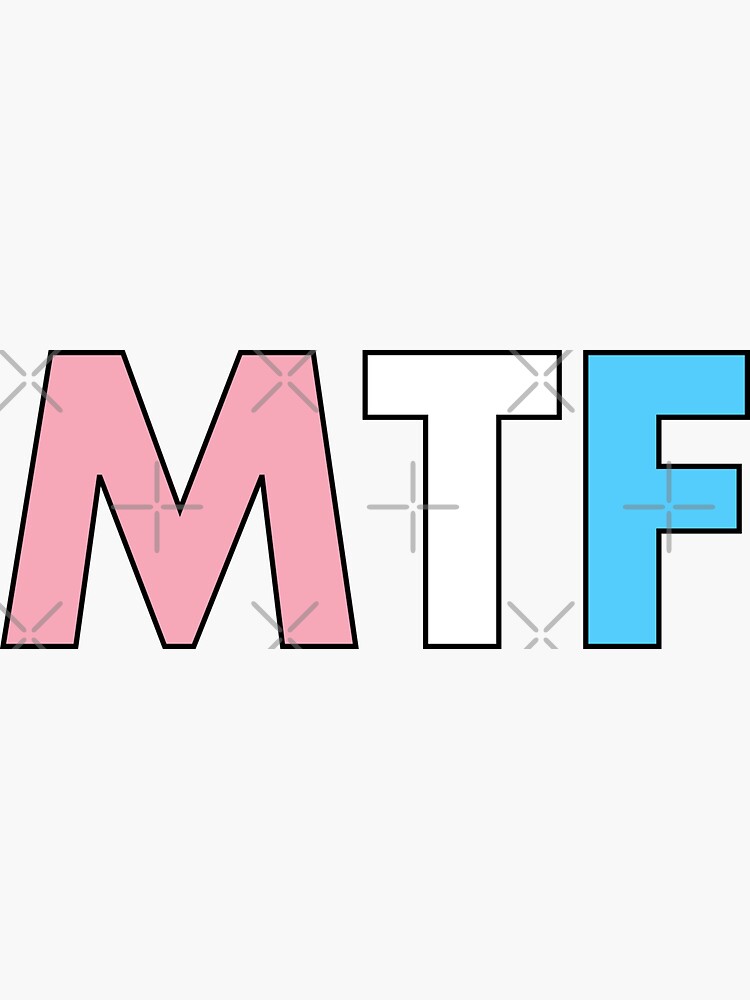 "MTF Transgender Flag Colors - Male To Female" Sticker for Sale by ...