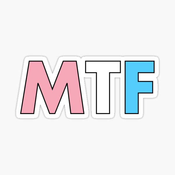 "MTF Transgender Flag Colors - Male To Female" Sticker for Sale by ...
