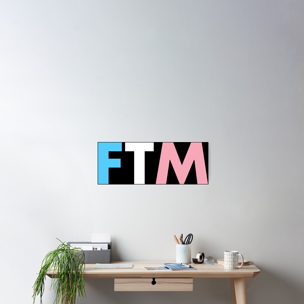 "FTM Transgender Flag Colors - Female To Male" Poster for Sale by ...