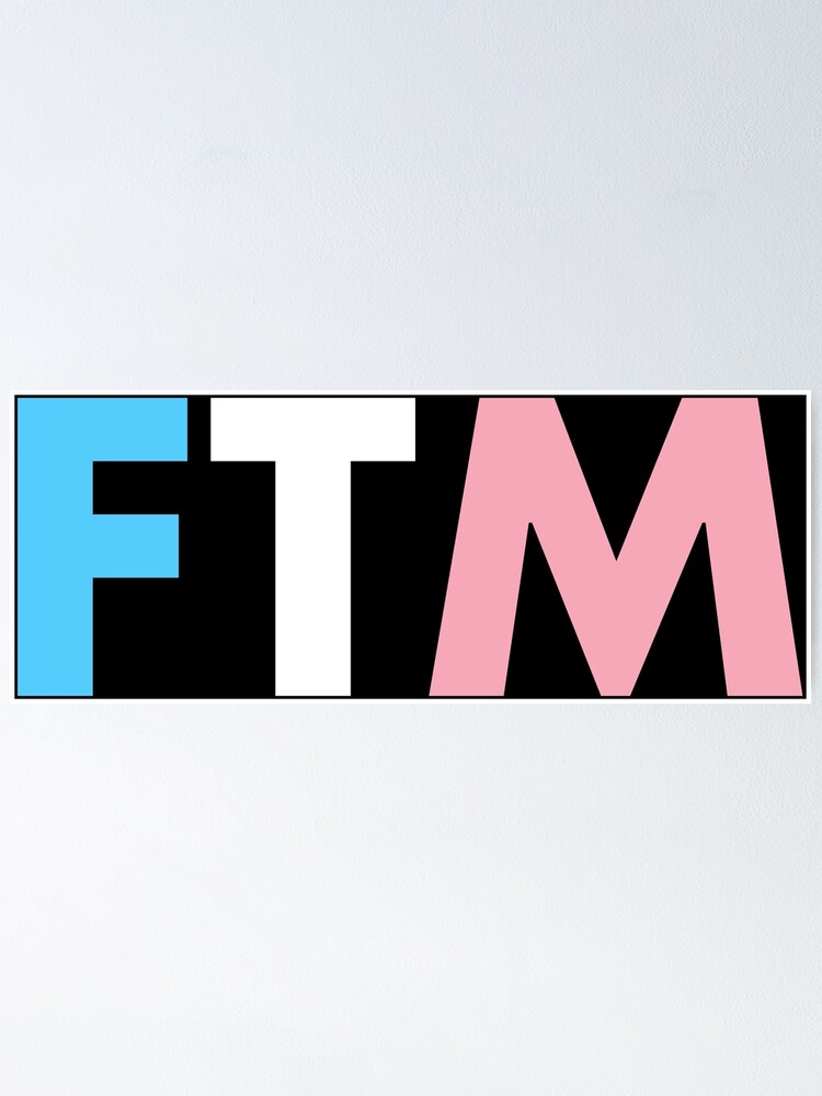"FTM Transgender Flag Colors - Female To Male" Poster for Sale by ...