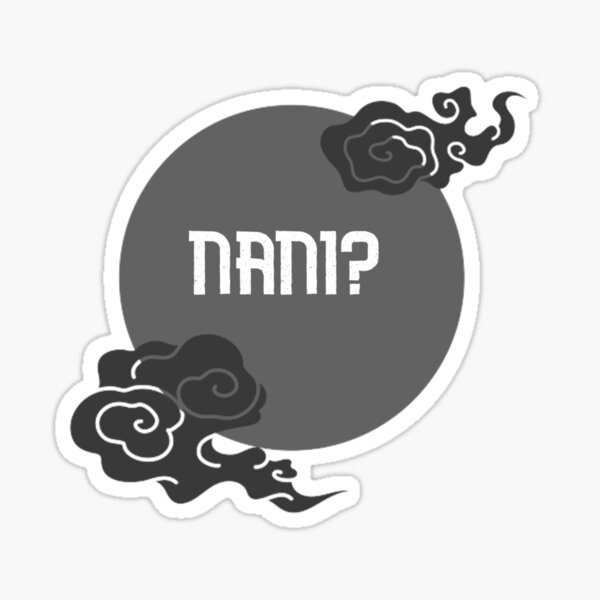"Nani? Black Symbol" Sticker by WeebJewel | Redbubble
