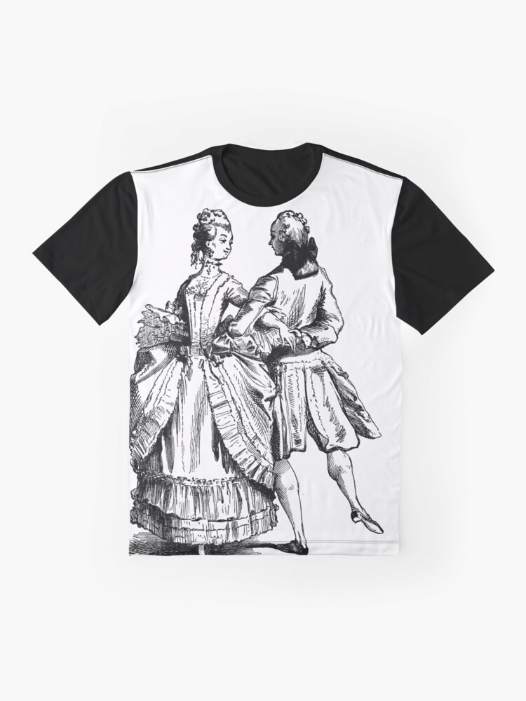 "Baroque Dancing Powdered Wig Mozart Lover" T-shirt for Sale by ...
