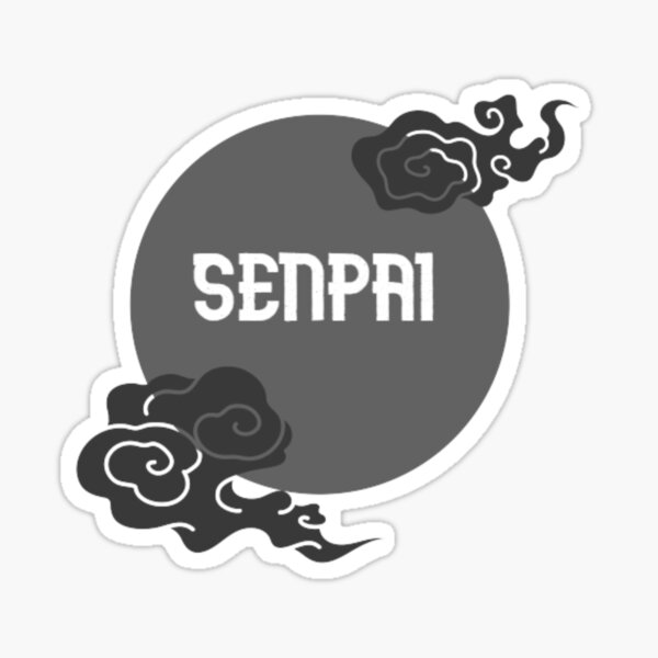 "Senpai Black Symbol" Sticker by WeebJewel | Redbubble