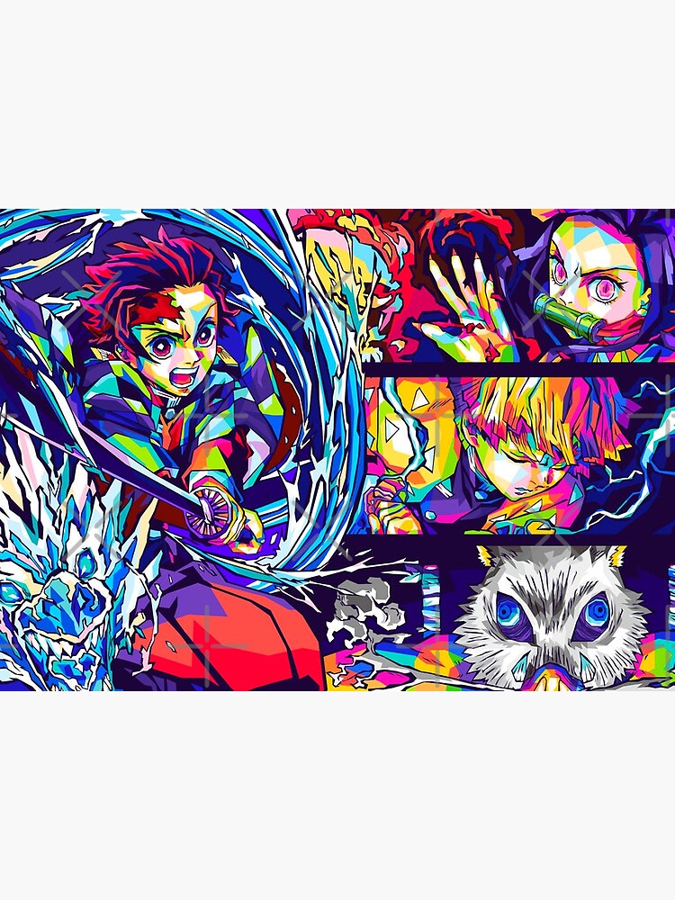 "Tanjiro, Nezuko, Zenitsu, Inosuke WPAP Art" Art Print by DrWolfstark ...