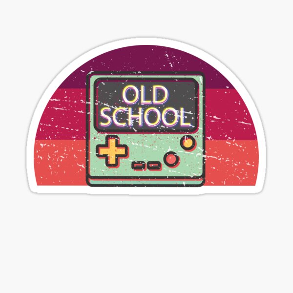 "Old school gaming Retro 80s Video Game Vintage Gamer Gift" Sticker for ...