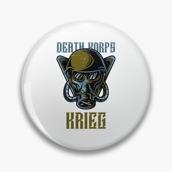 "Death Korps of Krieg Gas Mask" Pin by PMSPZOO | Redbubble