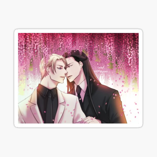 "Tseng x Rufus under the wisteria" Sticker by 70th-Heaven | Redbubble