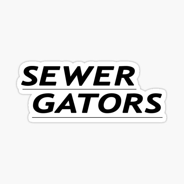 "Sewer Gators Crew Shirt" Sticker by fandemonium | Redbubble