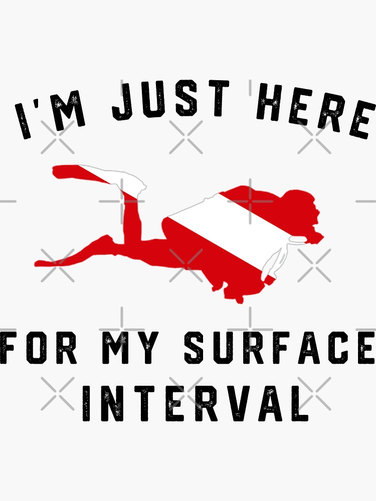 "Funny Surface Interval Scuba Diver" Sticker for Sale by Nostraw ...
