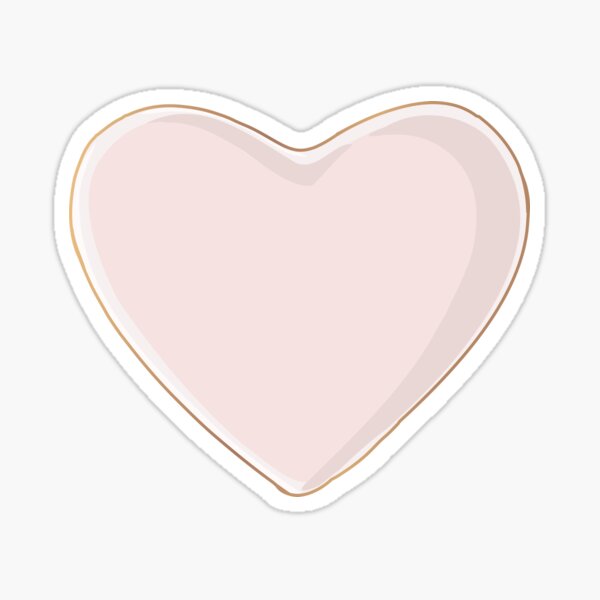 "Pink Heart Aesthetic Sticker" Sticker by HappyVibes01 | Redbubble