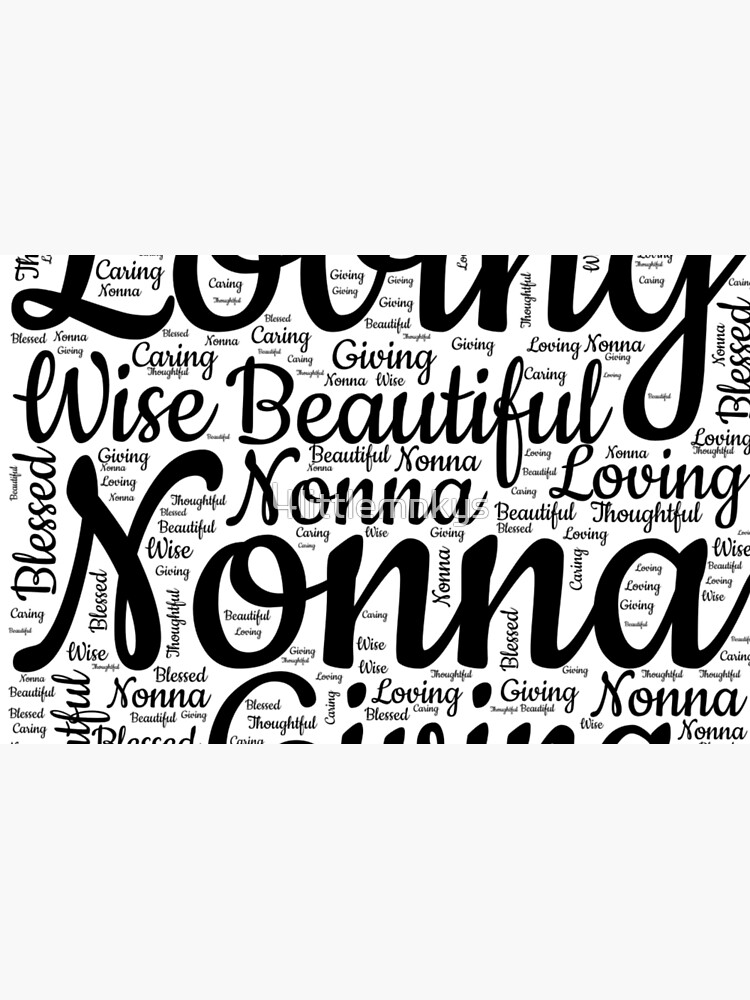 "Nonna Italian Word Cloud" Poster for Sale by 4littlemnkys | Redbubble