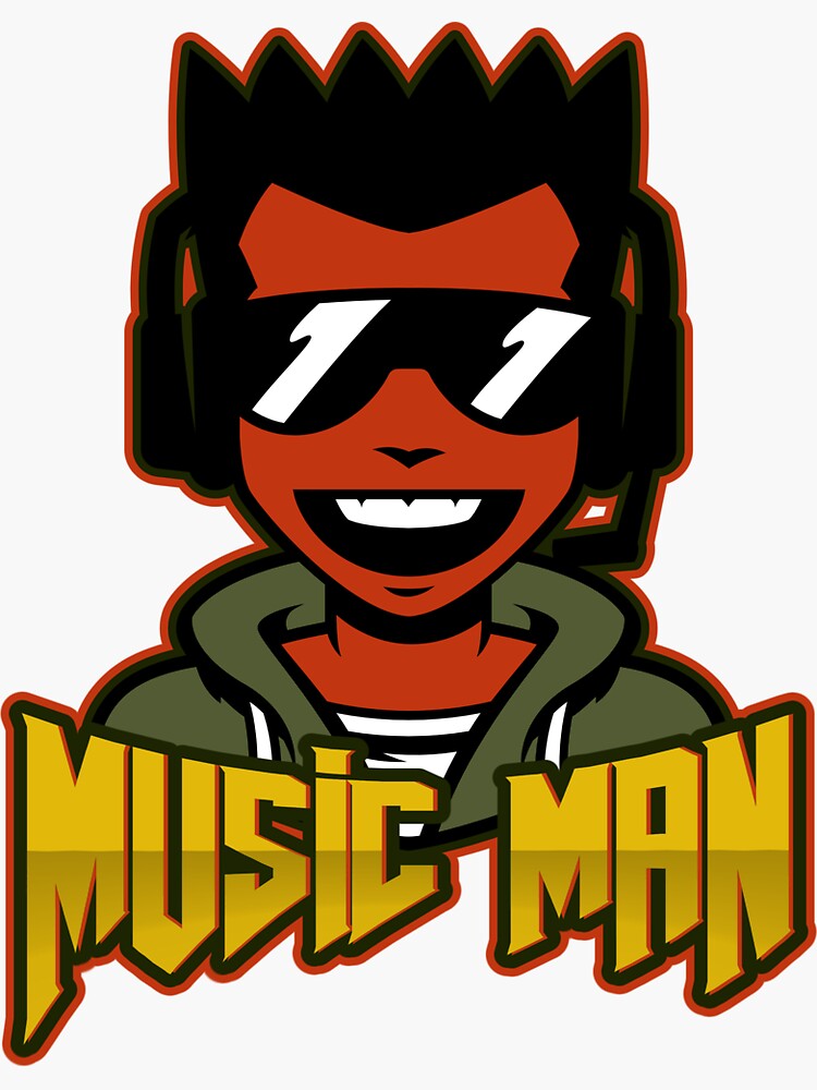 "Music man" Sticker by m1roljub | Redbubble