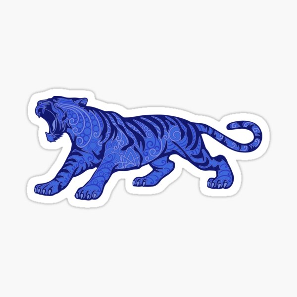 "2022 Year of the Tiger - Blue Layered Tiger" Sticker for Sale by ...