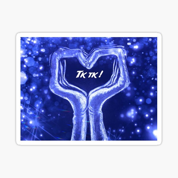 "Tk tk! Heart Hands" Sticker by SandiaOFC | Redbubble