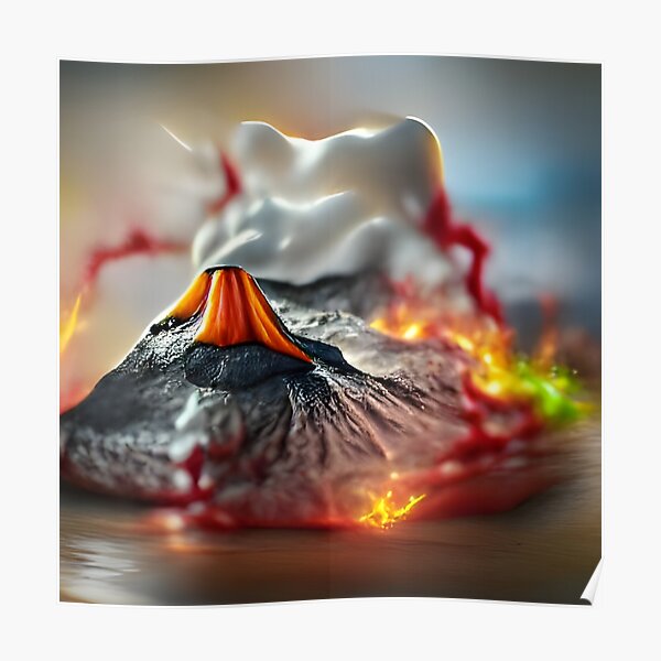 "Volcano Eruption" Poster for Sale by helpmeretire | Redbubble