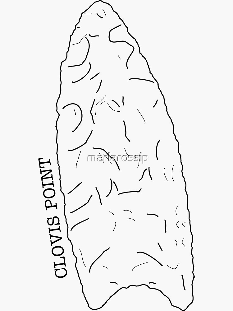 "Clovis Point" Sticker for Sale by mariarossip | Redbubble