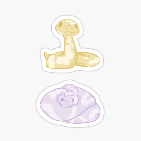 "Pair of Cute Pastel Snakes" Sticker for Sale by FeelingDesigns | Redbubble