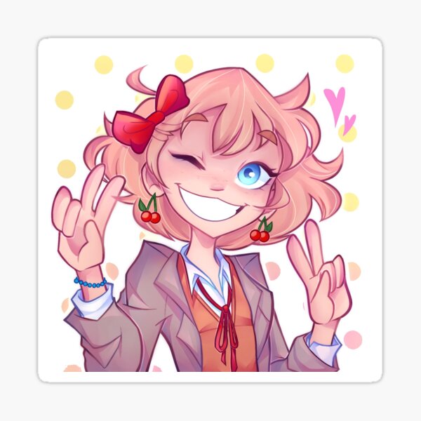 "Sayori" Sticker by sugarbeas | Redbubble