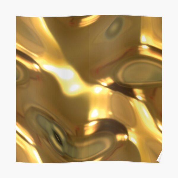 "Liquid Metal Gold" Poster for Sale by James-Cole | Redbubble