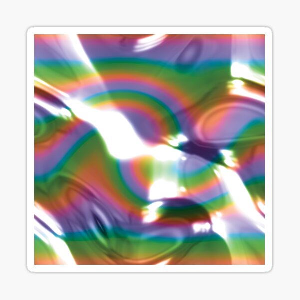 "Liquid Metal Rainbow Swirl" Sticker for Sale by James-Cole | Redbubble