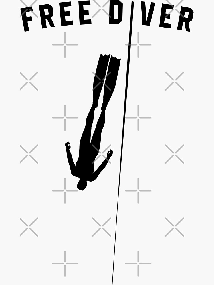 "Free Diver Freediving" Sticker for Sale by Nostraw | Redbubble