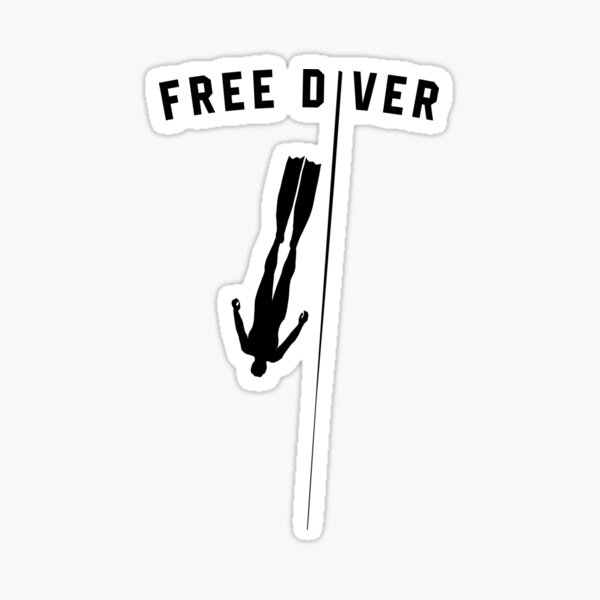 "Free Diver Freediving" Sticker for Sale by Nostraw | Redbubble