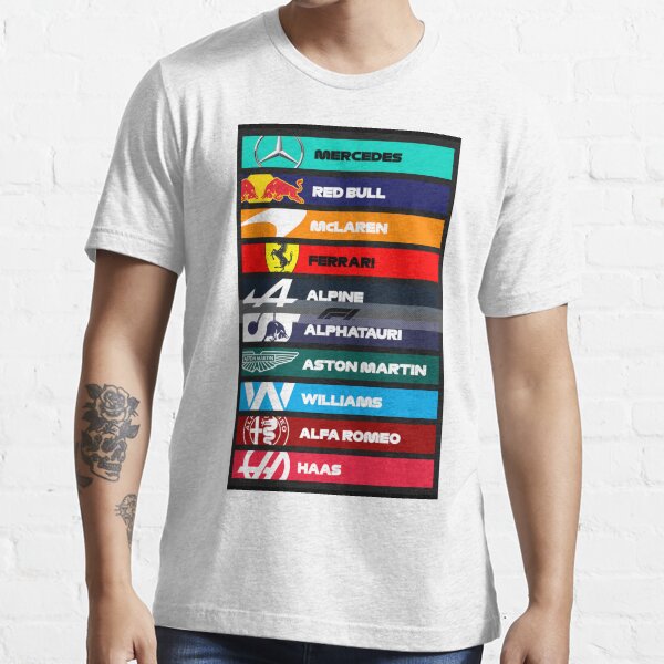 "F1 teams 2021" T-shirt for Sale by GasJunkies | Redbubble | f1 t ...