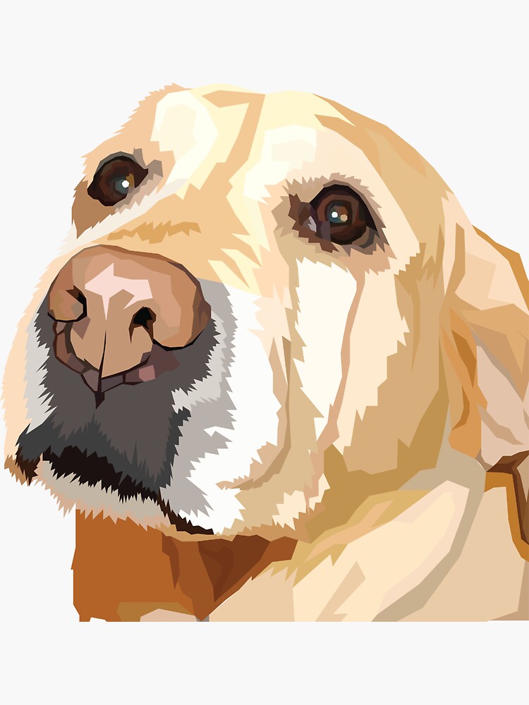 "Yellow Lab" Sticker for Sale by aecdesign | Redbubble