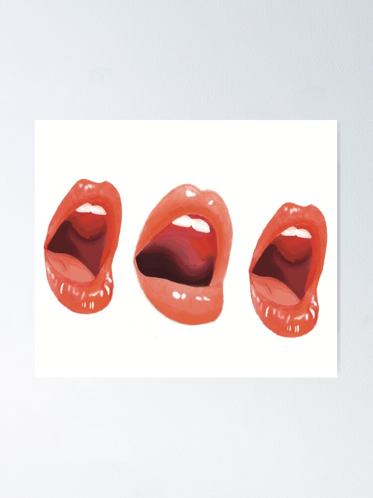 "Rolling Stone Lips " Poster for Sale by SaintJuniper | Redbubble