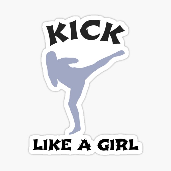 "Kick Like A Girl" Sticker for Sale by spokoandstuff | Redbubble