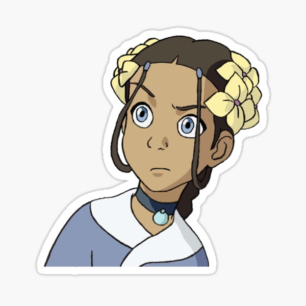 "flower crown katara - avatar the last airbender" Sticker by kath-art ...