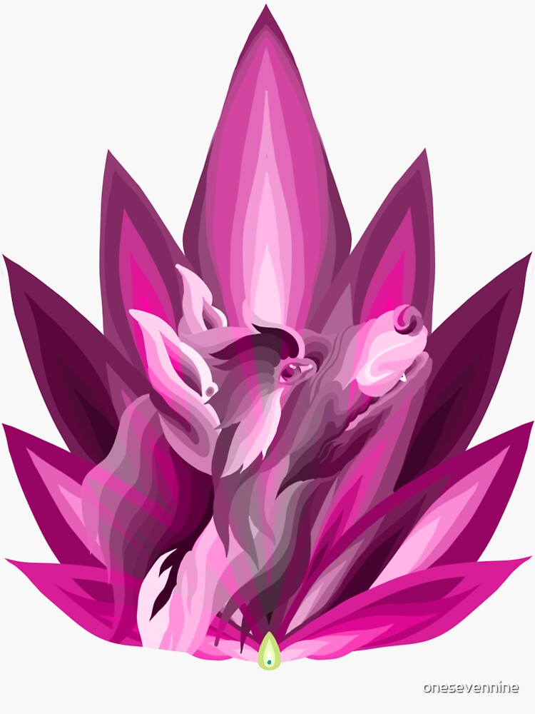 "The Lotus and The Wolf" Sticker for Sale by onesevennine | Redbubble