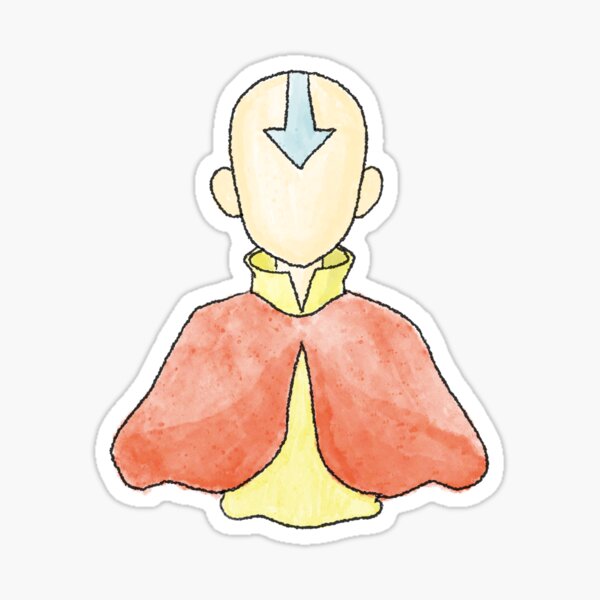 "Aang Watercolor" Sticker for Sale by kerrianderson | Redbubble