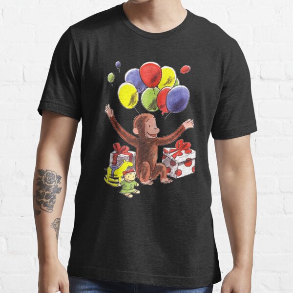"Curious George birthday " T-shirt for Sale by VeumJoelle | Redbubble ...
