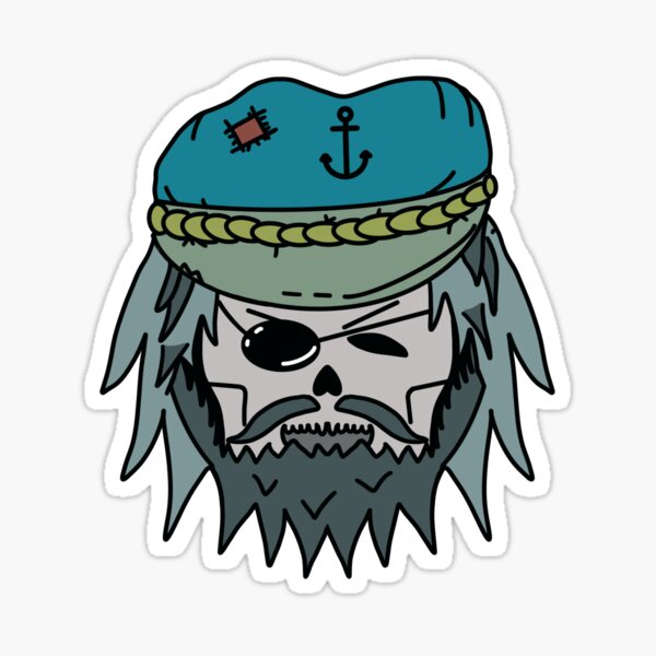 "Skeleton Captain" Sticker by Winterdem0n | Redbubble
