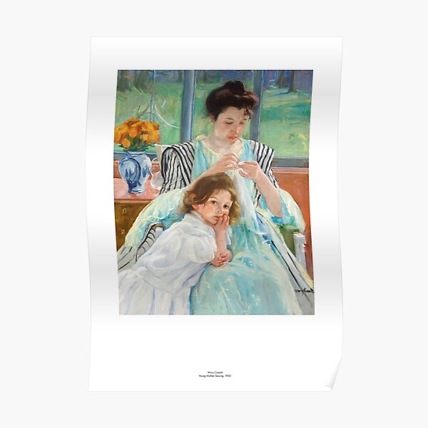 "Mary Cassatt - Young Mother Sewing 1900" Poster for Sale by Store ...