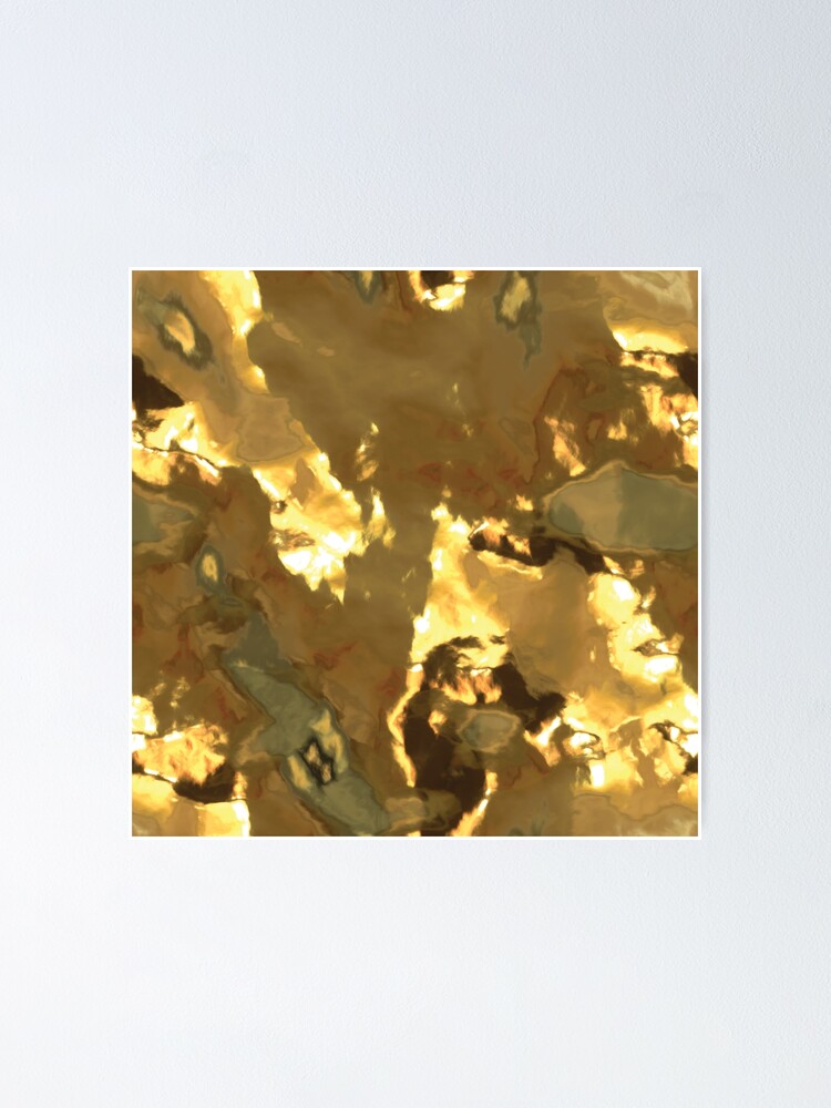 "Tarnished Metal Foil Gold" Poster by James-Cole | Redbubble