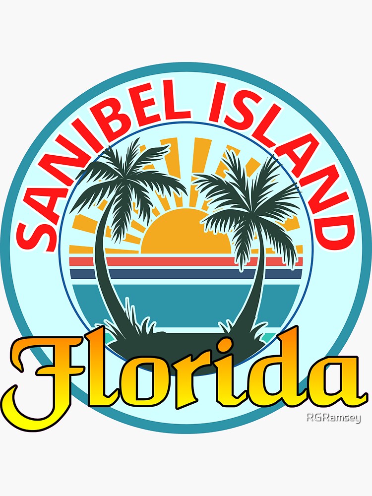 "Sanibel Island Florida Beach Sticker" Sticker for Sale by RGRamsey ...