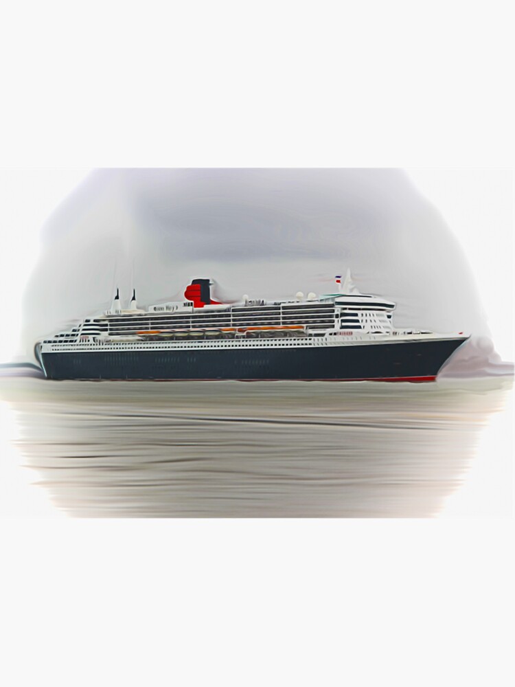 "Queen Mary 2 (Digital Art) " Sticker for Sale by RMSTitanicShop ...